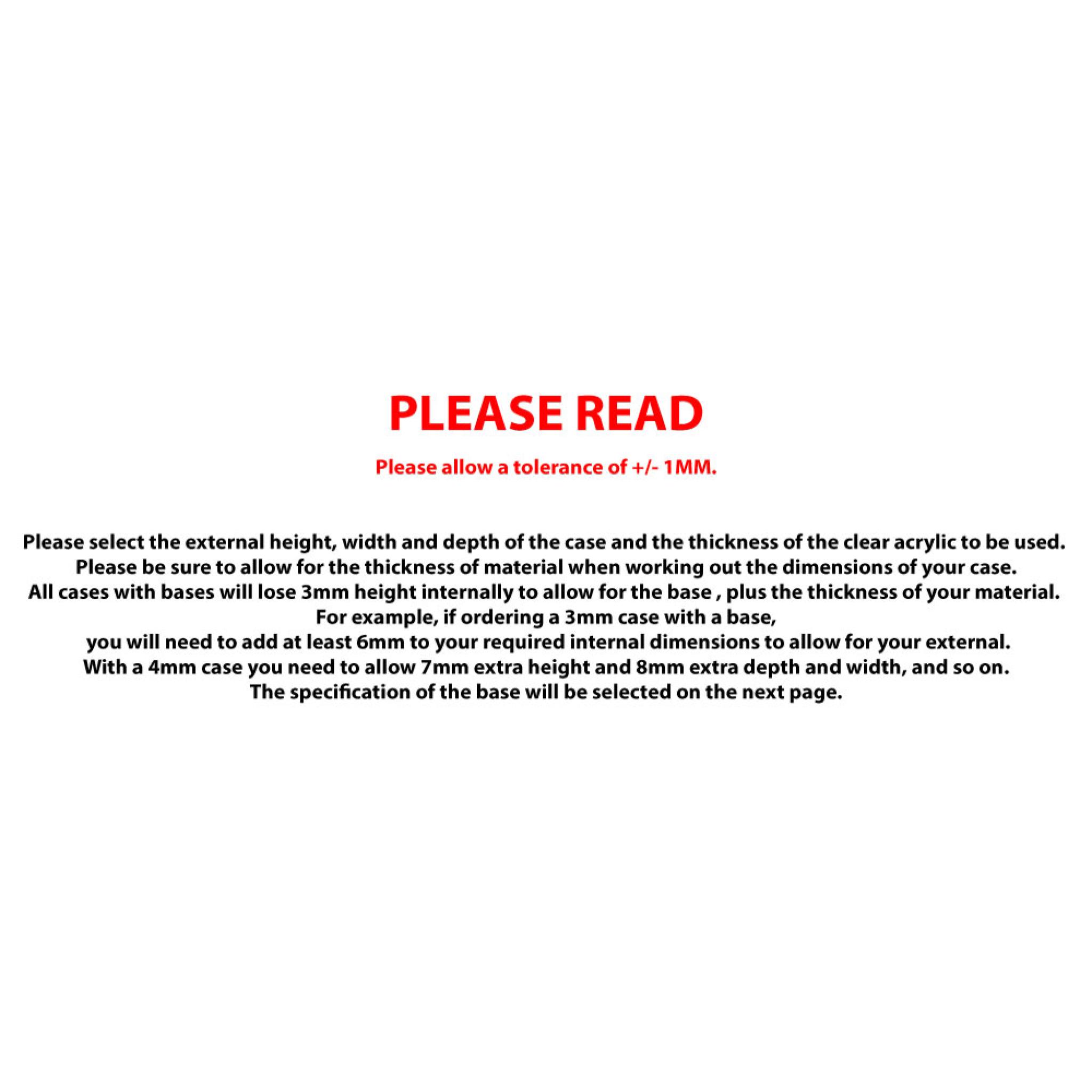 PERSPEX® Bespoke/Custom Sized Display Cases | Display Case UK