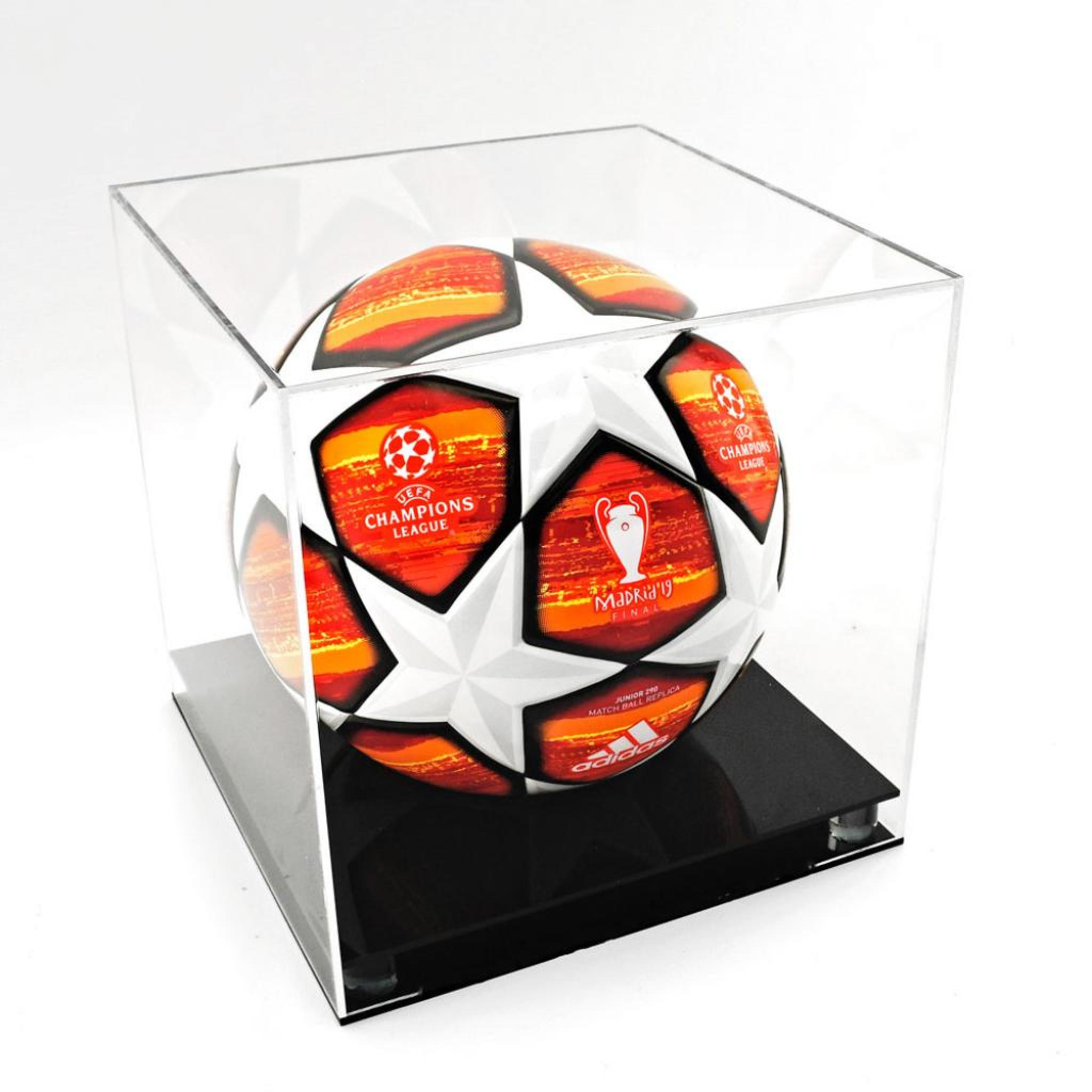 Acrylic football display case puffin plastics | Puffin Plastics
