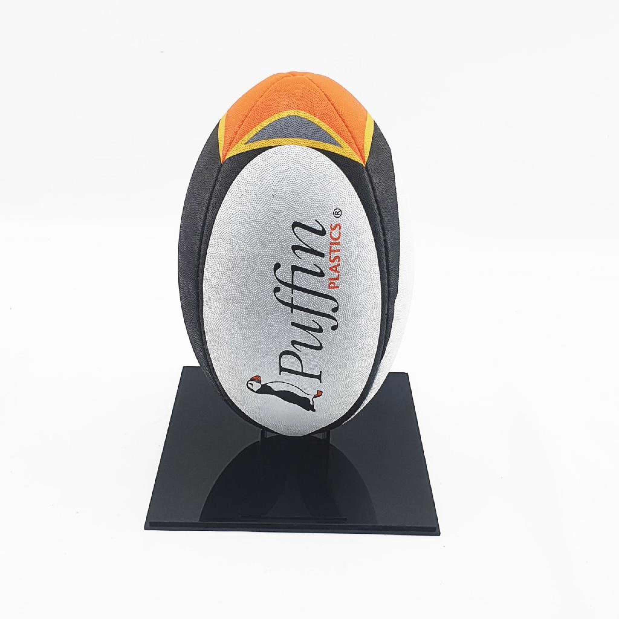 Deluxe Acrylic Rugby Ball Case | Puffin Plastics