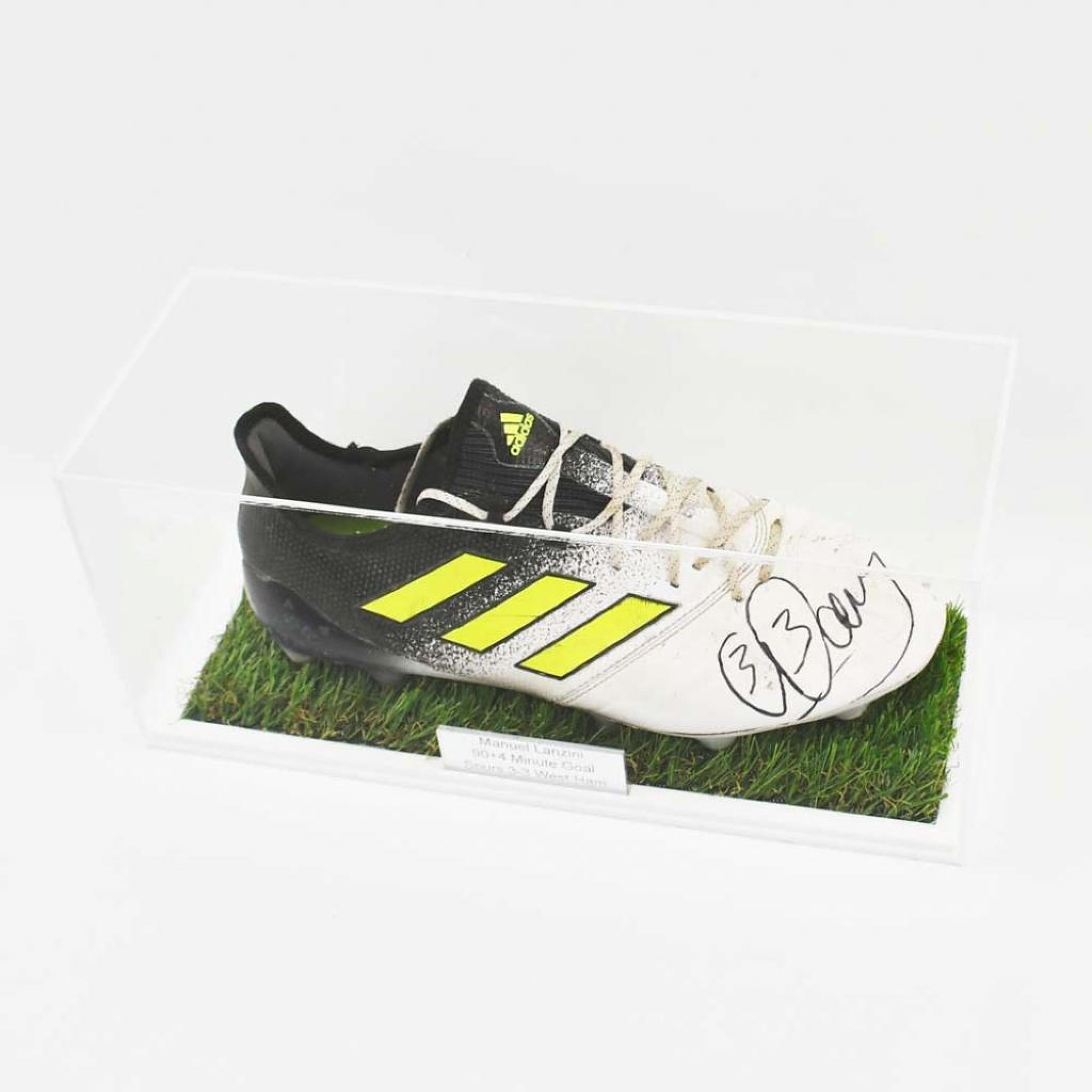 Grass-Effect Single Football Boot Display Case | Puffin Plastics