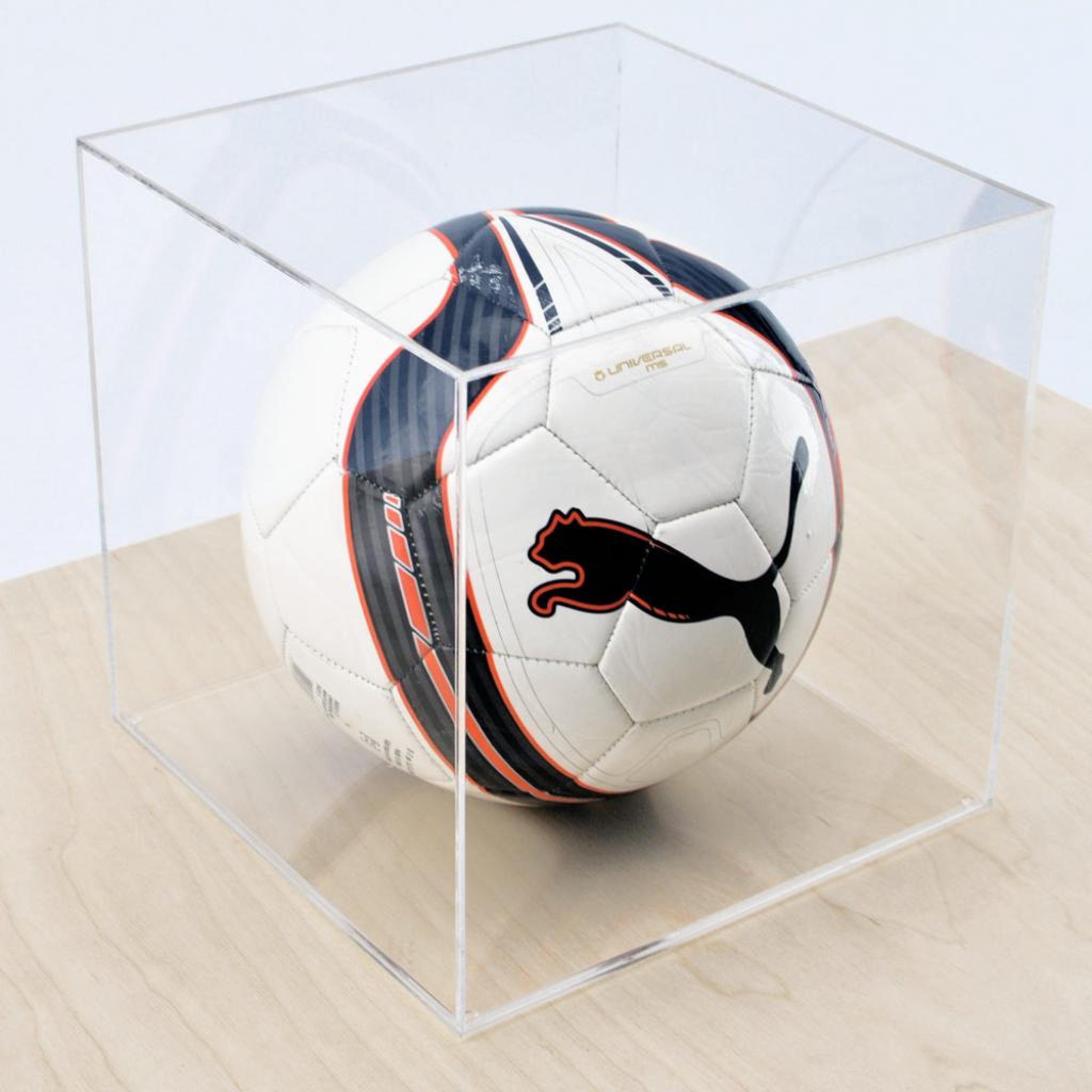 Perspex Acrylic Football Display Case - Clear | Puffin Plastics